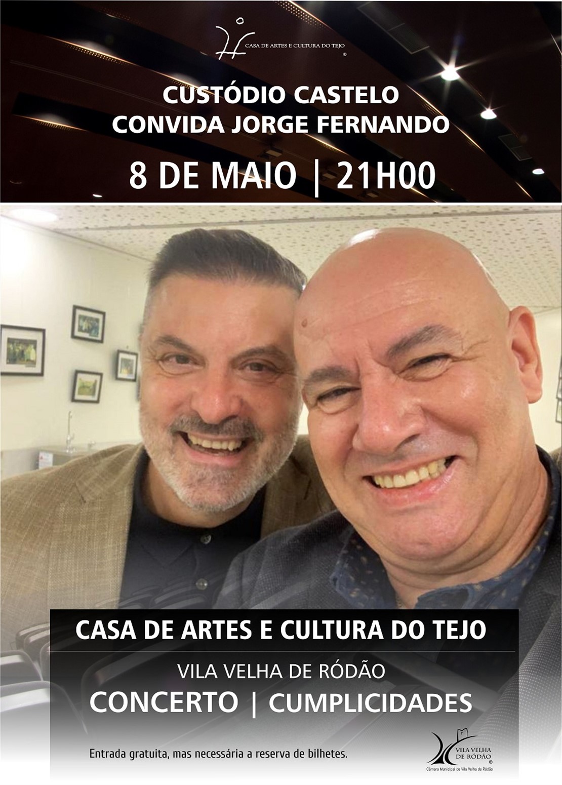 Custódio Castelo e Jorge Fernando juntos em concerto na Casa de Artes e ...