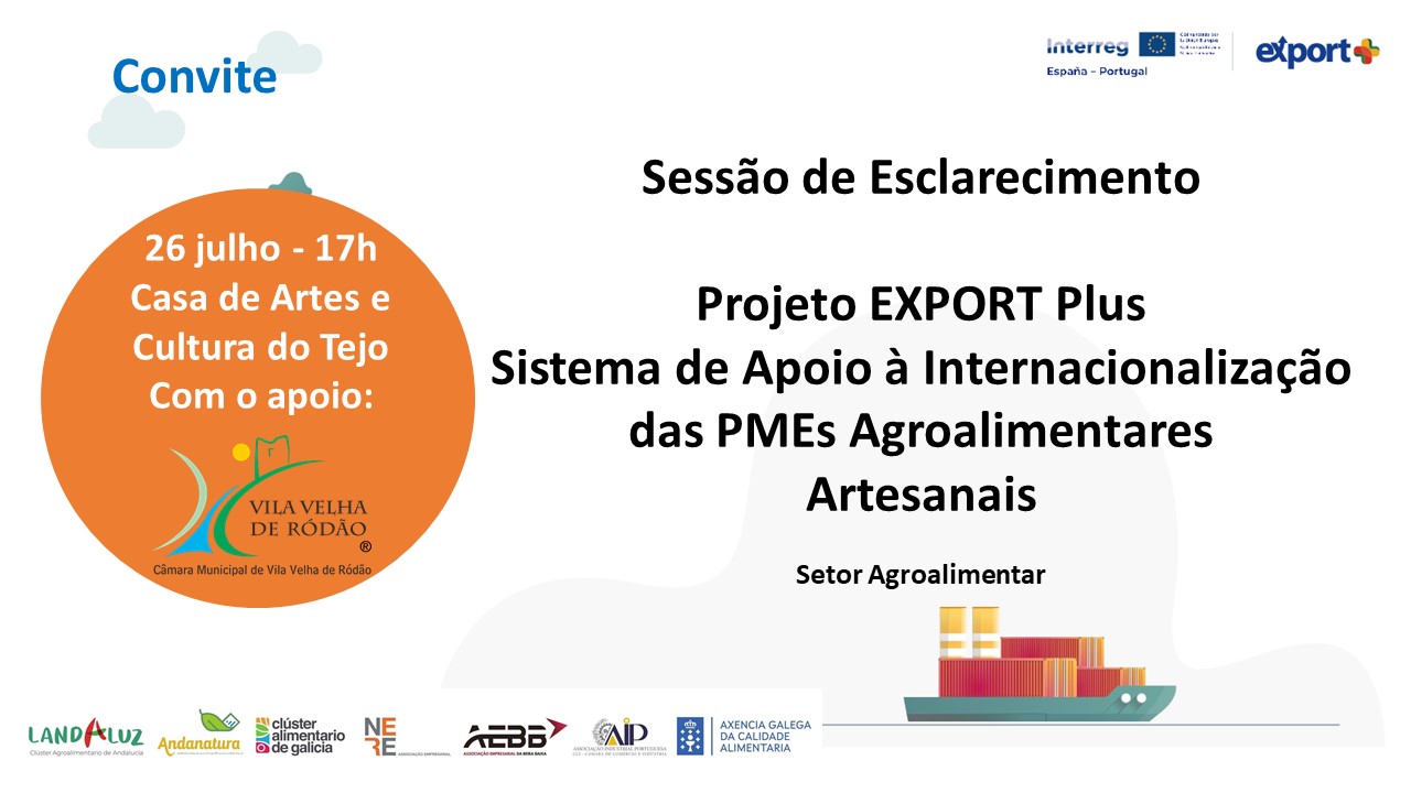 Sessão de Esclarecimento: Projeto EXPORT PLUS - Sistema de Apoio à ...